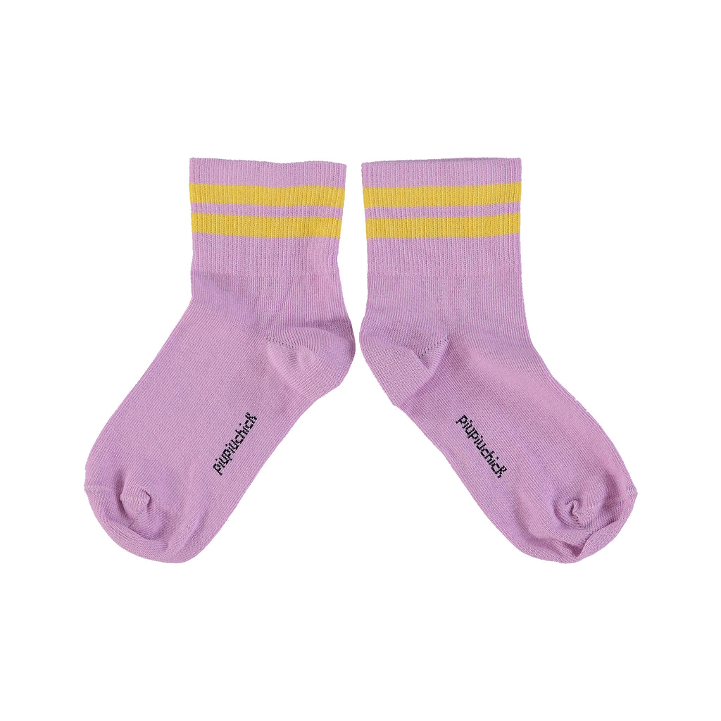 Piupiuchick - Striped socks lavander w/ yellow stripes – Chérie Chéri ...